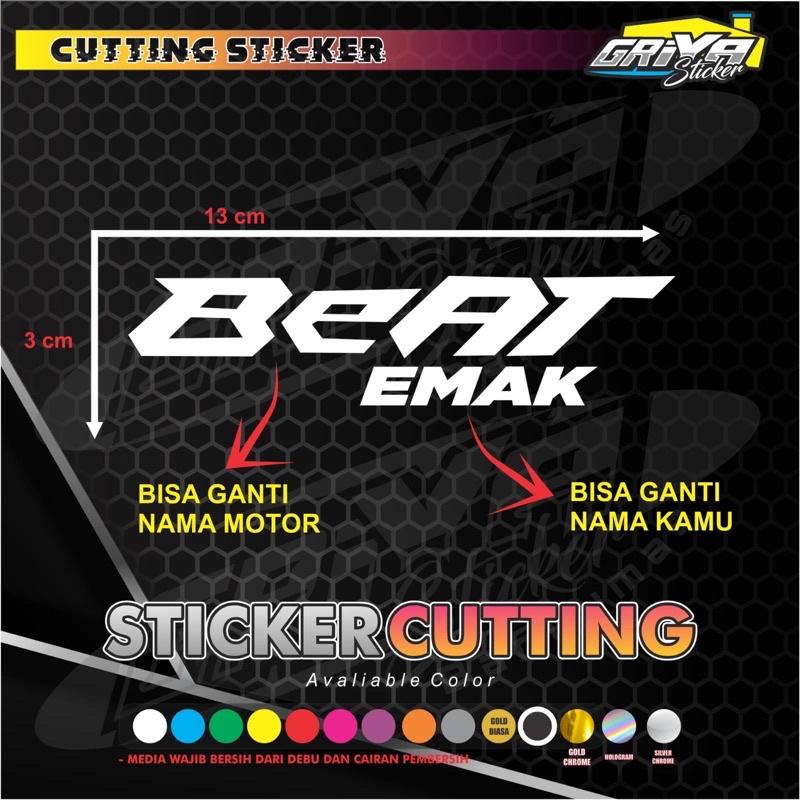 Jual STICKER NAMA MOTOR - STIKER VARIASI MOTOR VARIO PCX BEAT ADV NMAX ...