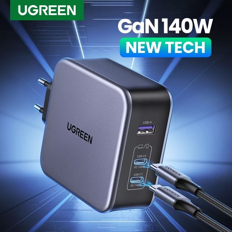 Jual Ugreen 2C1A GaN Fast Charger 140W Adaptor | Shopee Indonesia