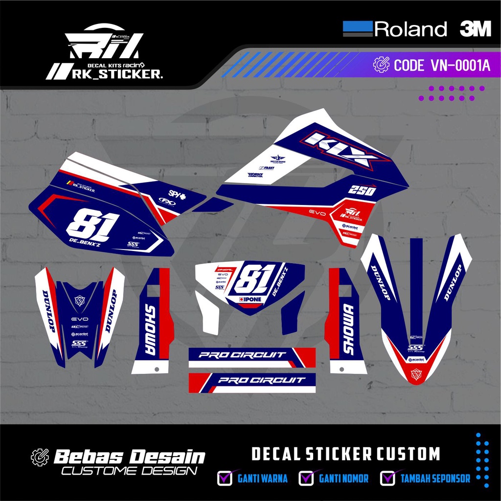 Jual DECAL KLX 250 FREE CUSTOME DESIGN BISA COD | Shopee Indonesia