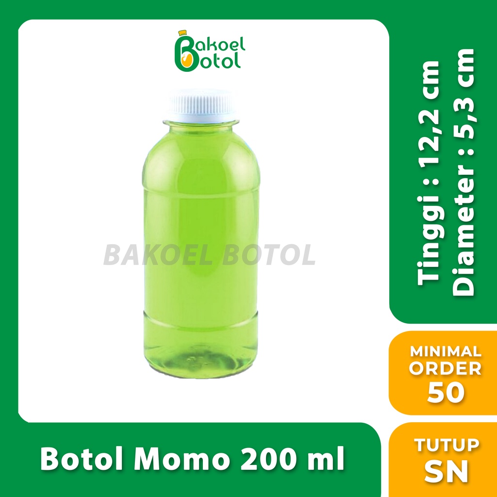 Jual Botol Momo 200 ml (MINIMAL 1 PACK) / Botol Plastik 200 ml Murah ...