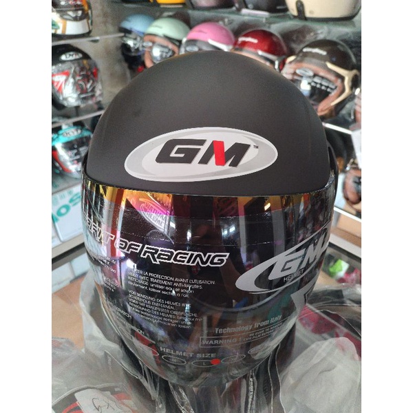 Jual HELM GM EVOLUTION SOLID BLACK MATT ORIGINAL | Shopee Indonesia