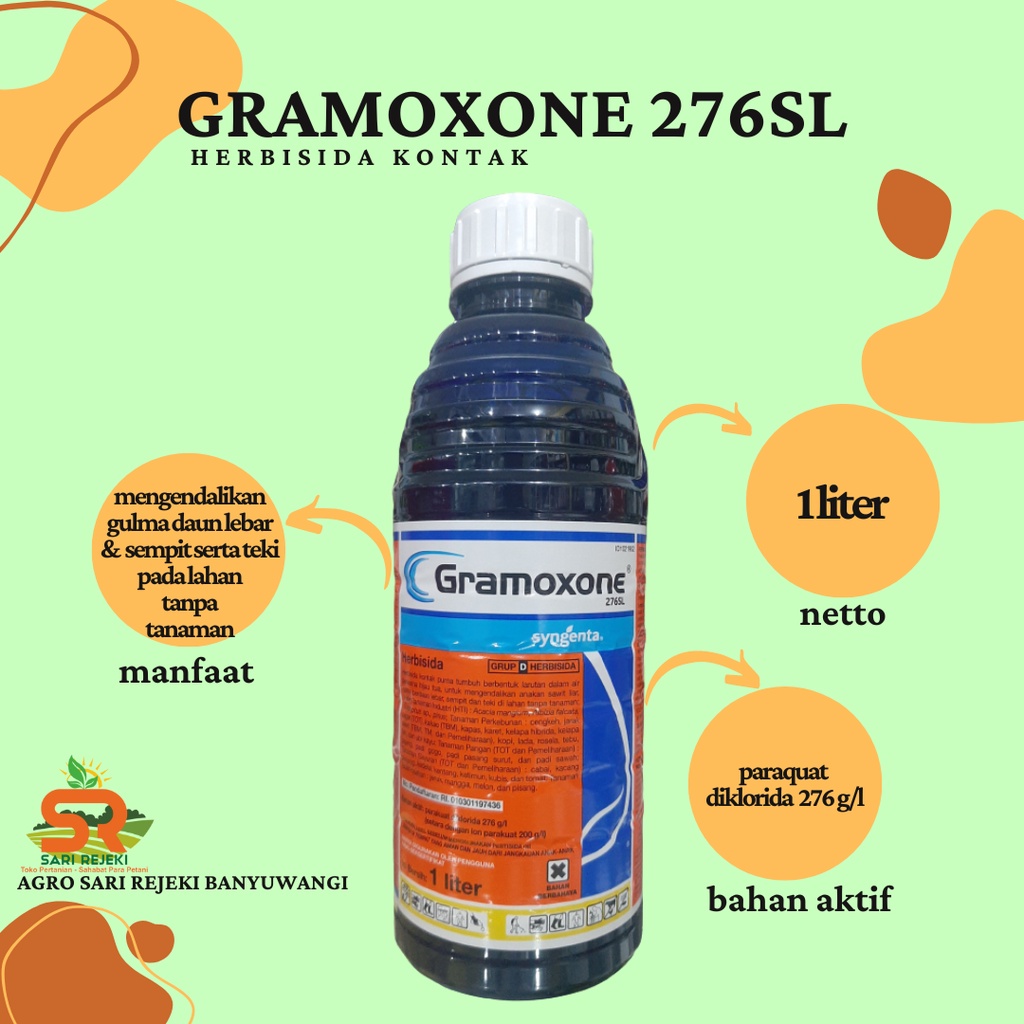 Jual GRAMOXONE 276SL 1L HERBISIDA KONTAK parakuat diklorida | Shopee ...