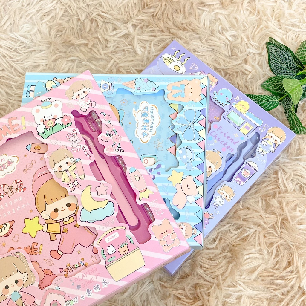 Jual Paket Sticker SZ-57 3 In 1 Box Lucu Unik / Paket Buku Sticker ...