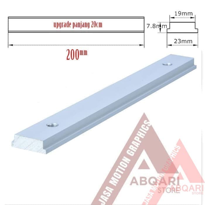 Jual T Track Slider / Table Saw Runner / Sled / T Slot Miter Slider Bar ...