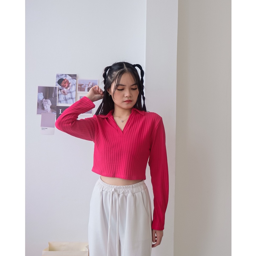 Jual MOUISELLE Kimi Top | Premium Korean Knit Top - Atasan lengan panjang wanita knit | Shopee ...