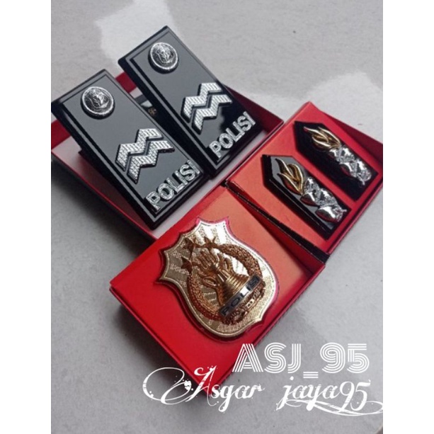 Jual pangkat pdh aiptu +kewenangan + monogram full mika kilap akrilik ...