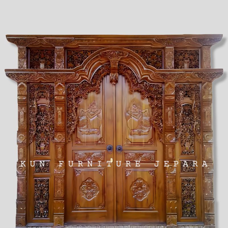 Jual pintu gebyok ukir Semar kayu jati | Shopee Indonesia