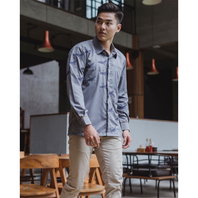 Jual Kemeja Bordir Pria NUC.ID Janu 02 (Abu Muda) | Shopee Indonesia