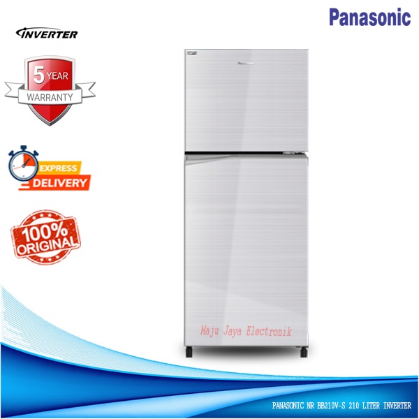 Jual Kulkas 2 Pintu PANASONIC NR-BB210V-S 210 Liter No Frost INVERTER ...
