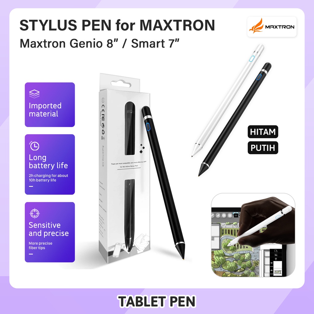 Jual Maxtron Tab Genio Smart Smart Stylus Pen Tablet Pencil Drawing S ...