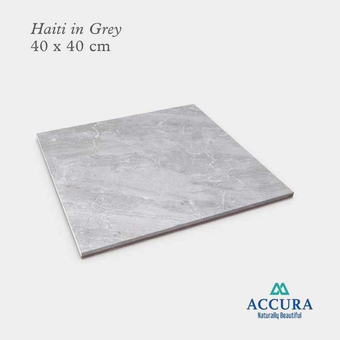 Jual KERAMIK 40X40 HAITI GREY GLOSSY - MULIA TILE | Shopee Indonesia
