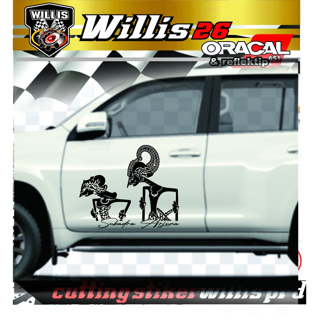 Jual Stiker Cutting Mobil Wayang dewi subadra arjuna | Shopee Indonesia