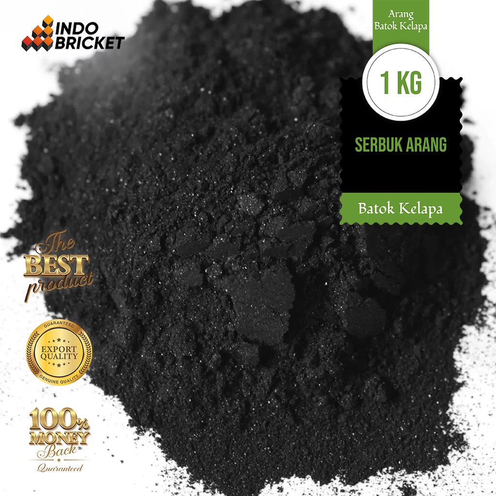 Jual Serbuk Arang Batok Kelapa / Powder Charcoal Coconut Shell 1KG ...