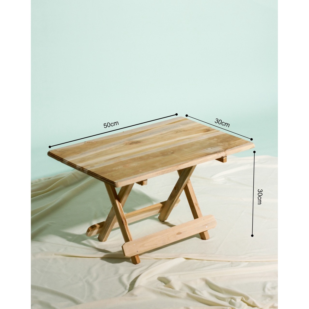 Jual MEJA BELAJAR LIPAT KAYU JATI ASLI | Shopee Indonesia