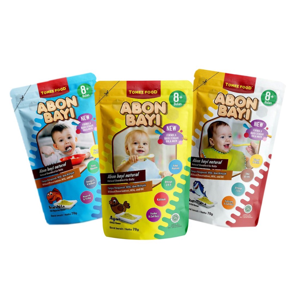 Jual TOMEZ FOOD Abon Paket TOP 2 (lele,tuna,ayam) | Shopee Indonesia