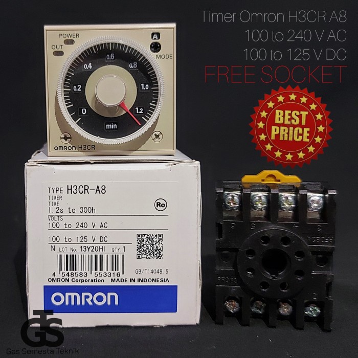 Jual TIMER H3CR-A8 220V OMRON TIMER OMRON H3CR A8 220V | Shopee Indonesia