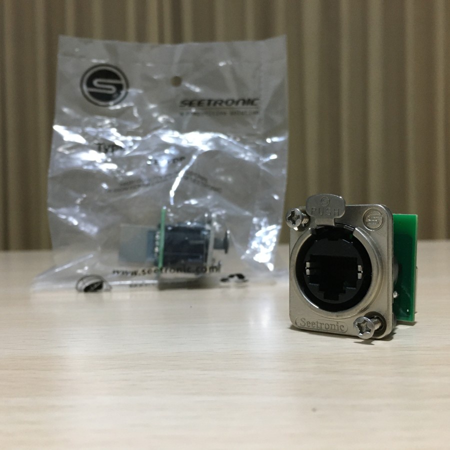 Jual SOCKET SOKET KONEKTOR ETHERCON RJ45 FEMALE LAN SEETRONIC SE8FDP ...