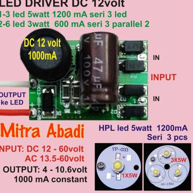 Jual ARTS8e8D--LED Driver 12 Watt 1000 mA DC-DC Tanpa Casing | Shopee ...