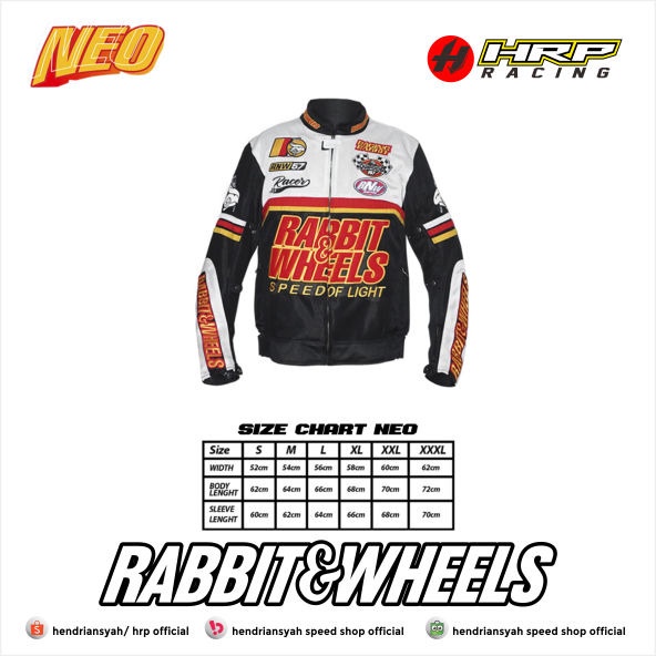 Jual RABBIT AND WHEELS MOTOSPORT JACKET NEO / RABBIT&WHEELS | Shopee ...