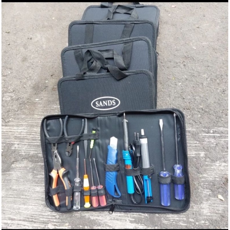 Jual alat reparasi lengkap toolkit electrical 14 pcs toolkit electric sands | Shopee Indonesia
