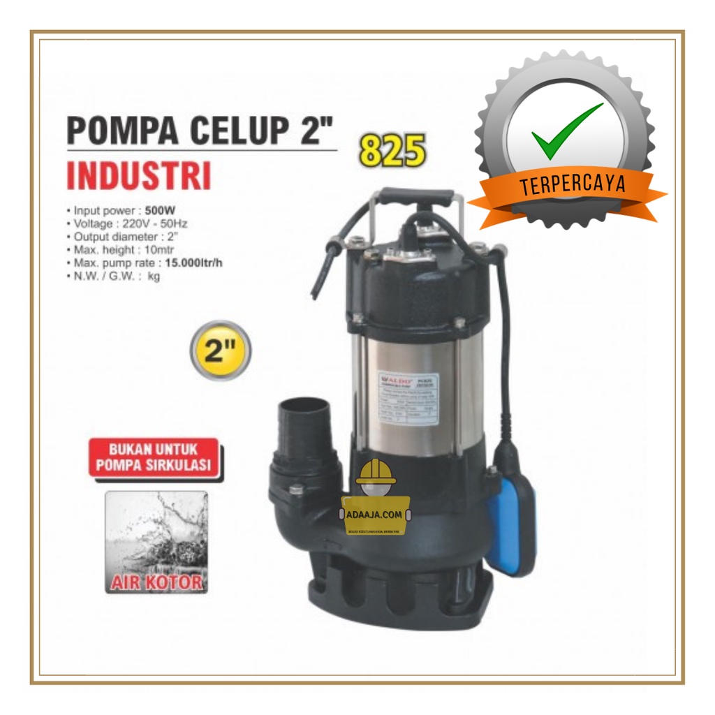 Jual Pompa Celup Air Kotor Submersible Pump 2" PC 825 - Aldo | Shopee ...