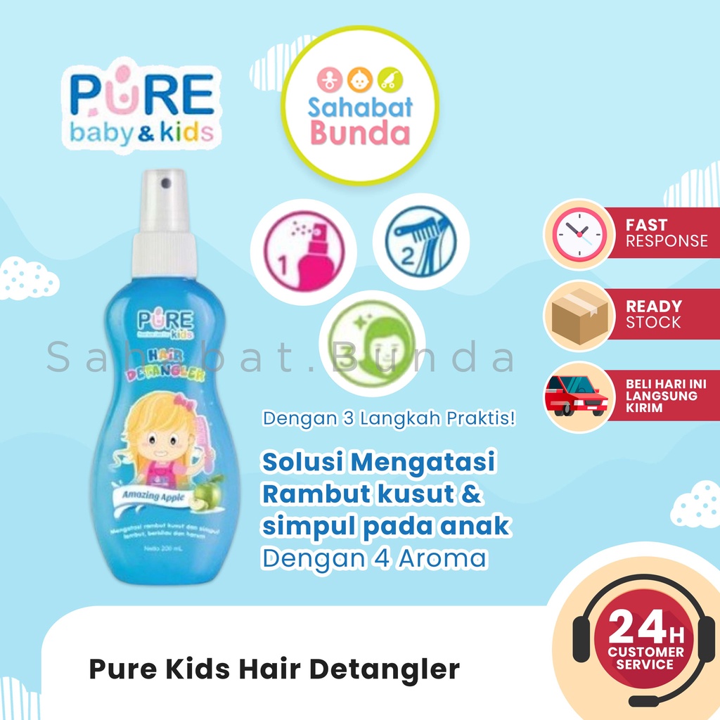 Jual PURE BABY Hair Detangler Kids / Spray Pewangi Rambut Anak | Shopee ...