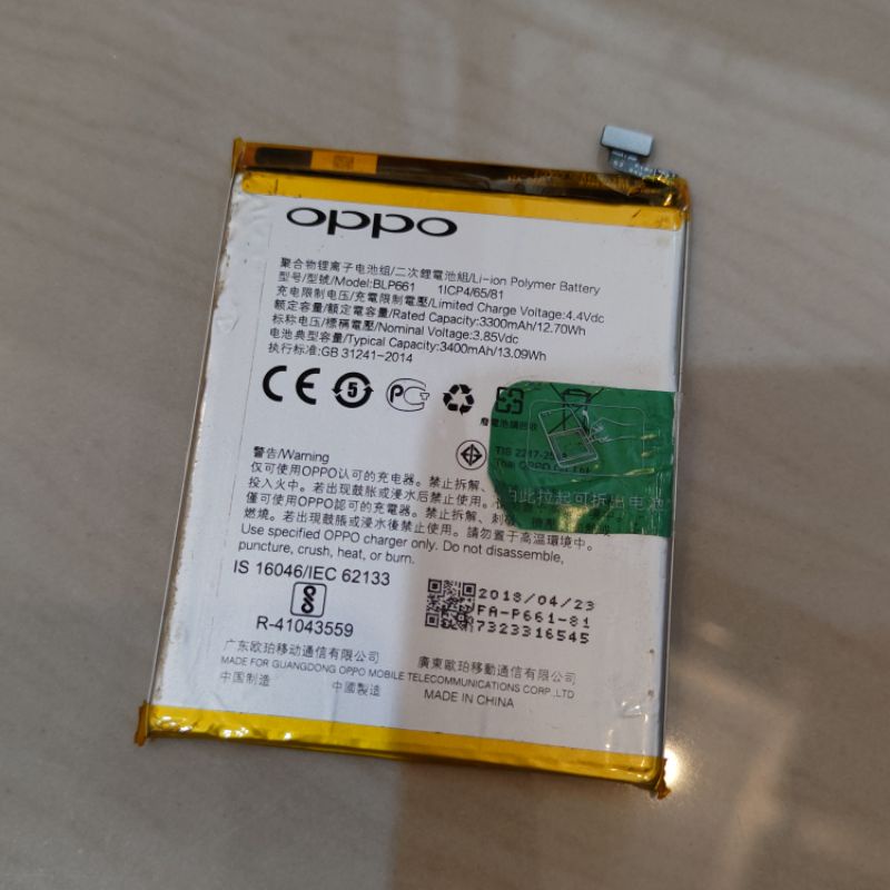 Jual baterai battery batre oppo f7 cph1819 original ori copotan model ...