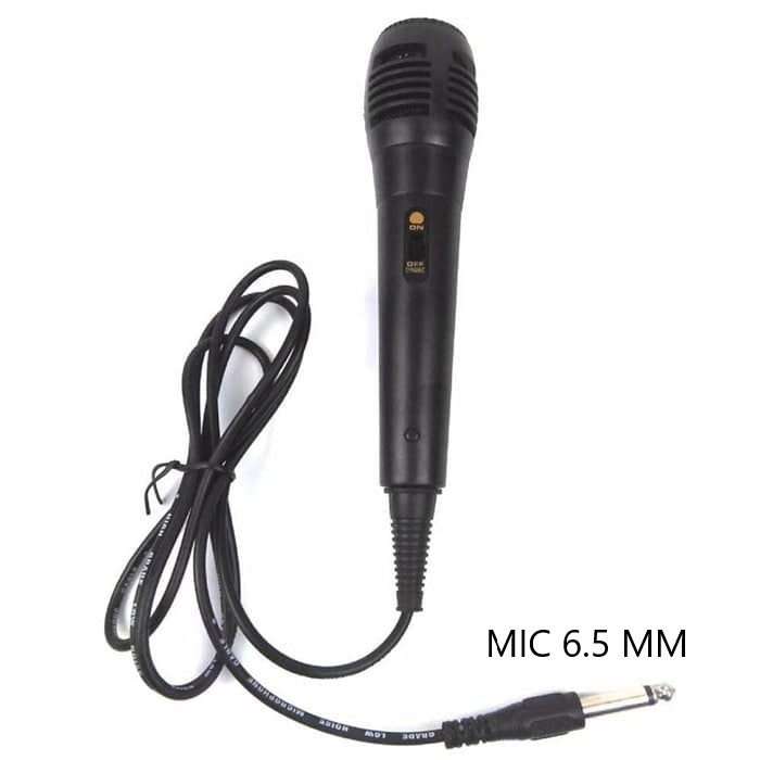 Jual MIC KAROKE AUX BESAR 6.5MM MICROPON MIC KABEL NO PACK JACK BESAR ...