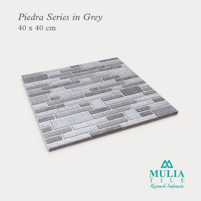 Jual KERAMIK 40X40 PIEDRA GREY MATT - MULIA TILE | Shopee Indonesia