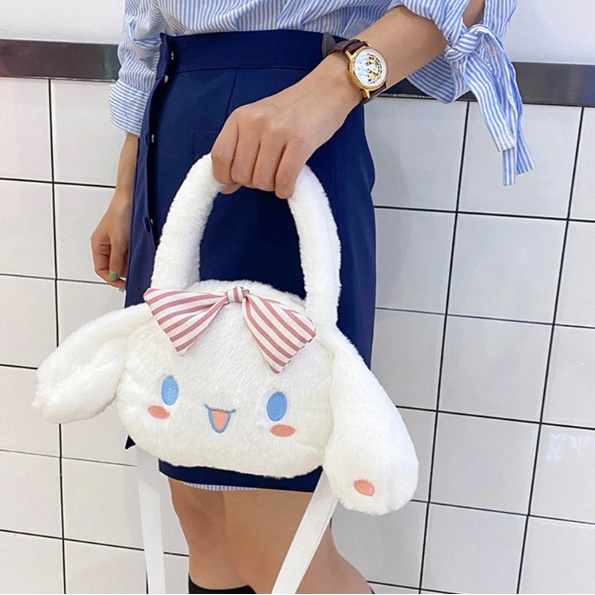 Jual Tas Boneka bulu Sanrio Cinnamoroll Boneka Hewan Tas Tangan Boneka ...