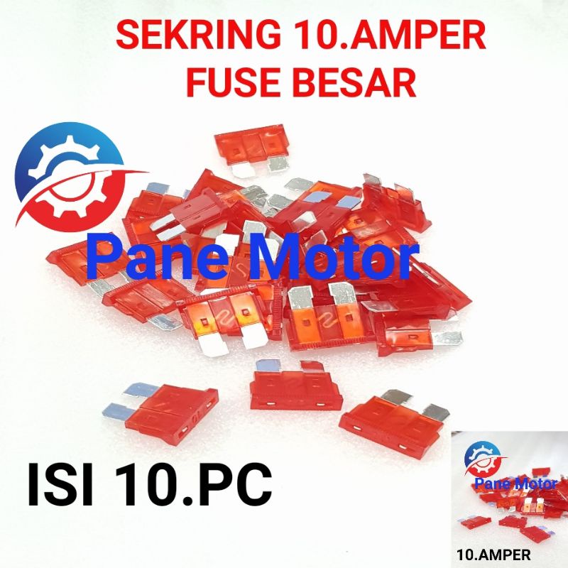 Jual FUSE UKURAN 19X19 SEKRING SIKRING TANCAP BESAR 10A AMPERE 10 AMPER ...