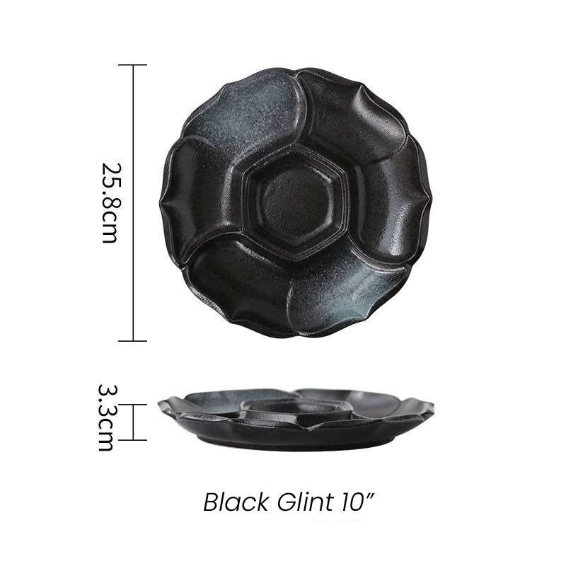 Jual Mori Round Platter / Piring Saji Makan Sekat Keramik Restoran ...