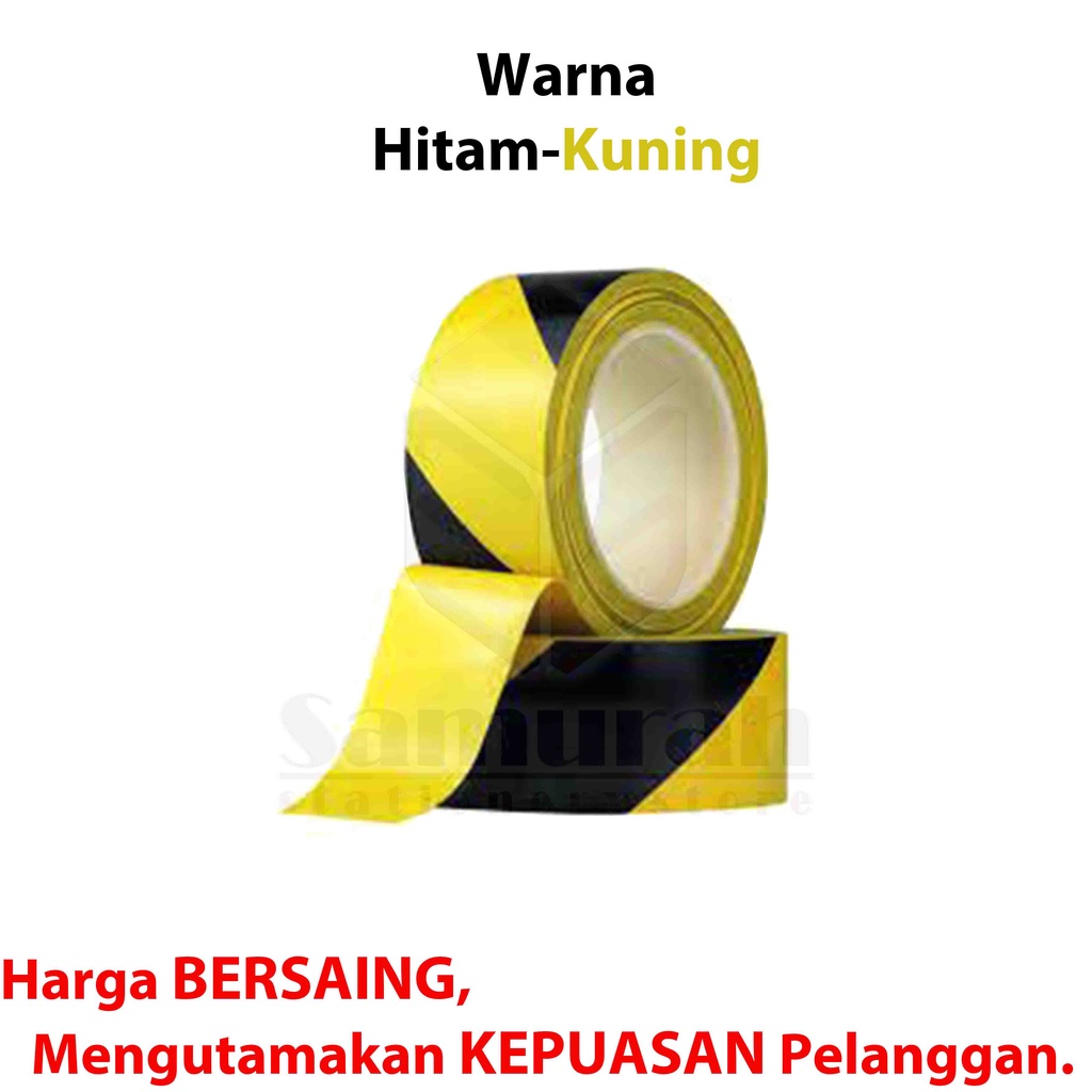 Jual Lakban Lantai Lebar 48 mm x 33 Meter / Safety Marking Floor Tape 2" inch / Plakban Vinyl ...