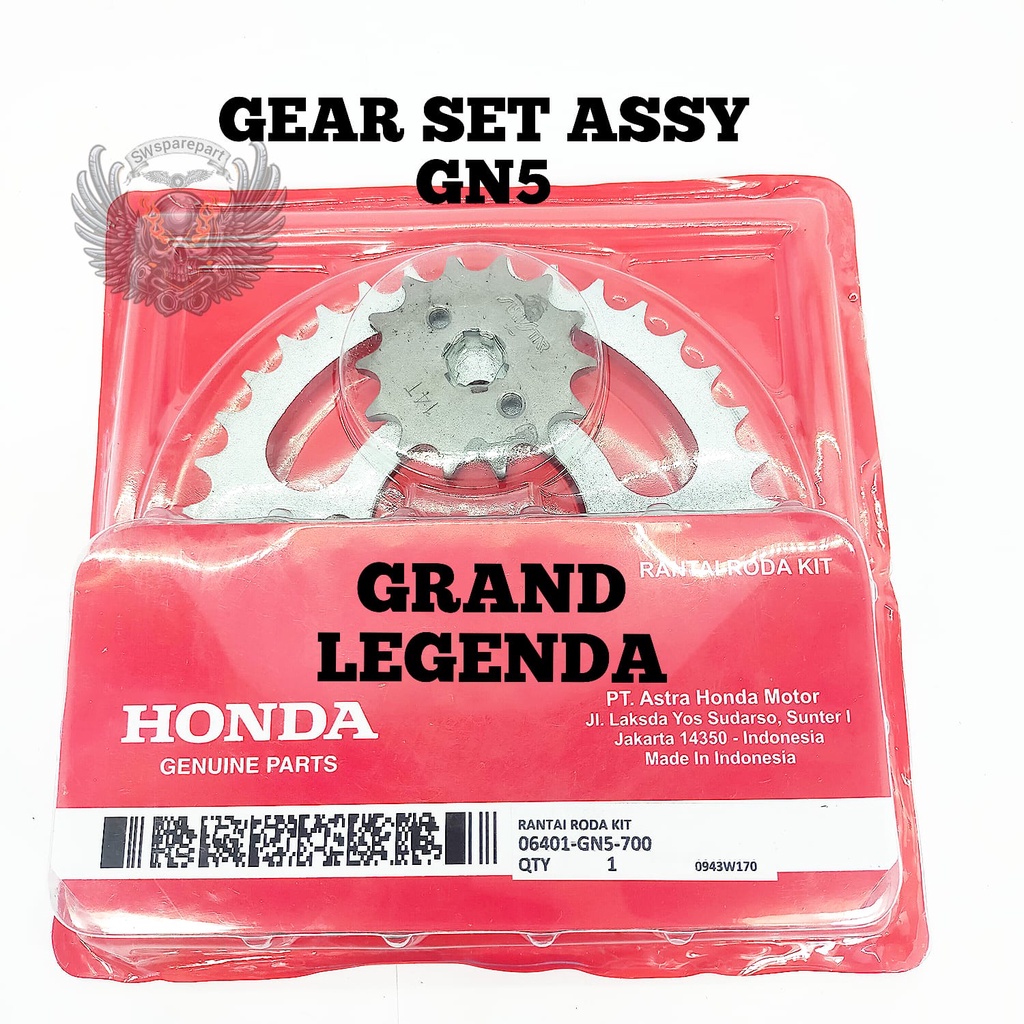 Jual GEAR SET SAMA RANTAI HONDA AHM GN5 GRAND LEGENDA PRIMA ASTREA STAR ...
