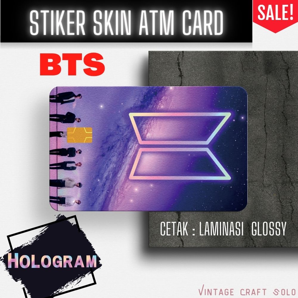 Jual Stiker Sticker Skin Card ATM BTS ARMY Animasi Hologram Premium ...