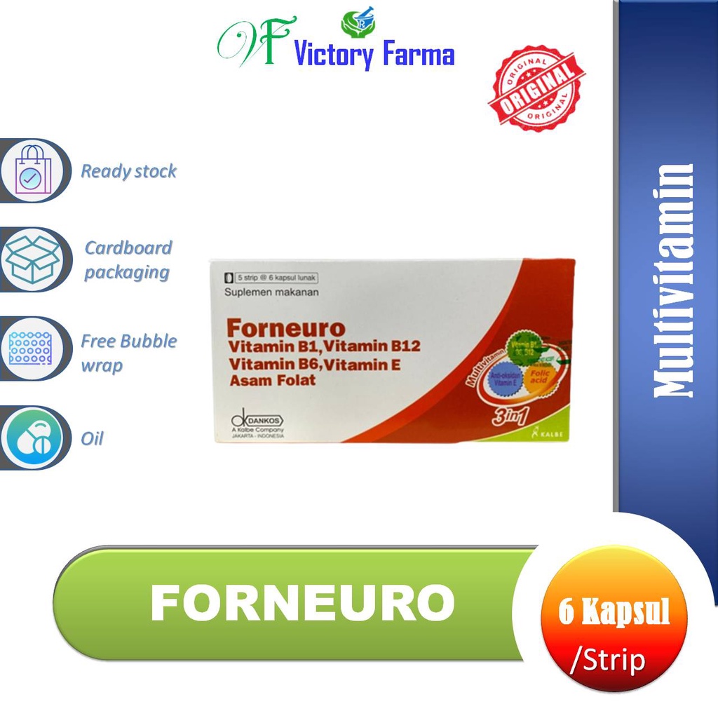Jual Forneuro Strip @ 6 Kapsul/ Multivitamin | Shopee Indonesia