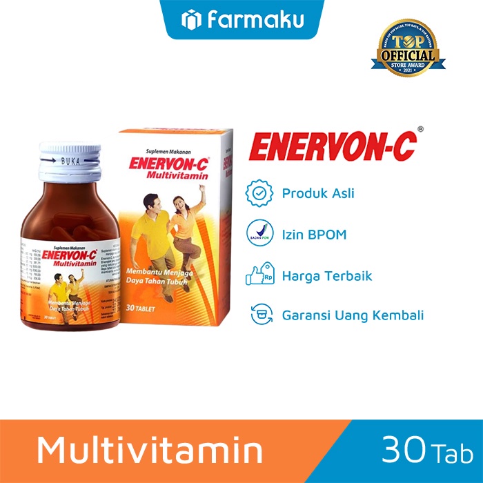 Jual Enervon C Multivitamin Botol 30 Tablet | Shopee Indonesia