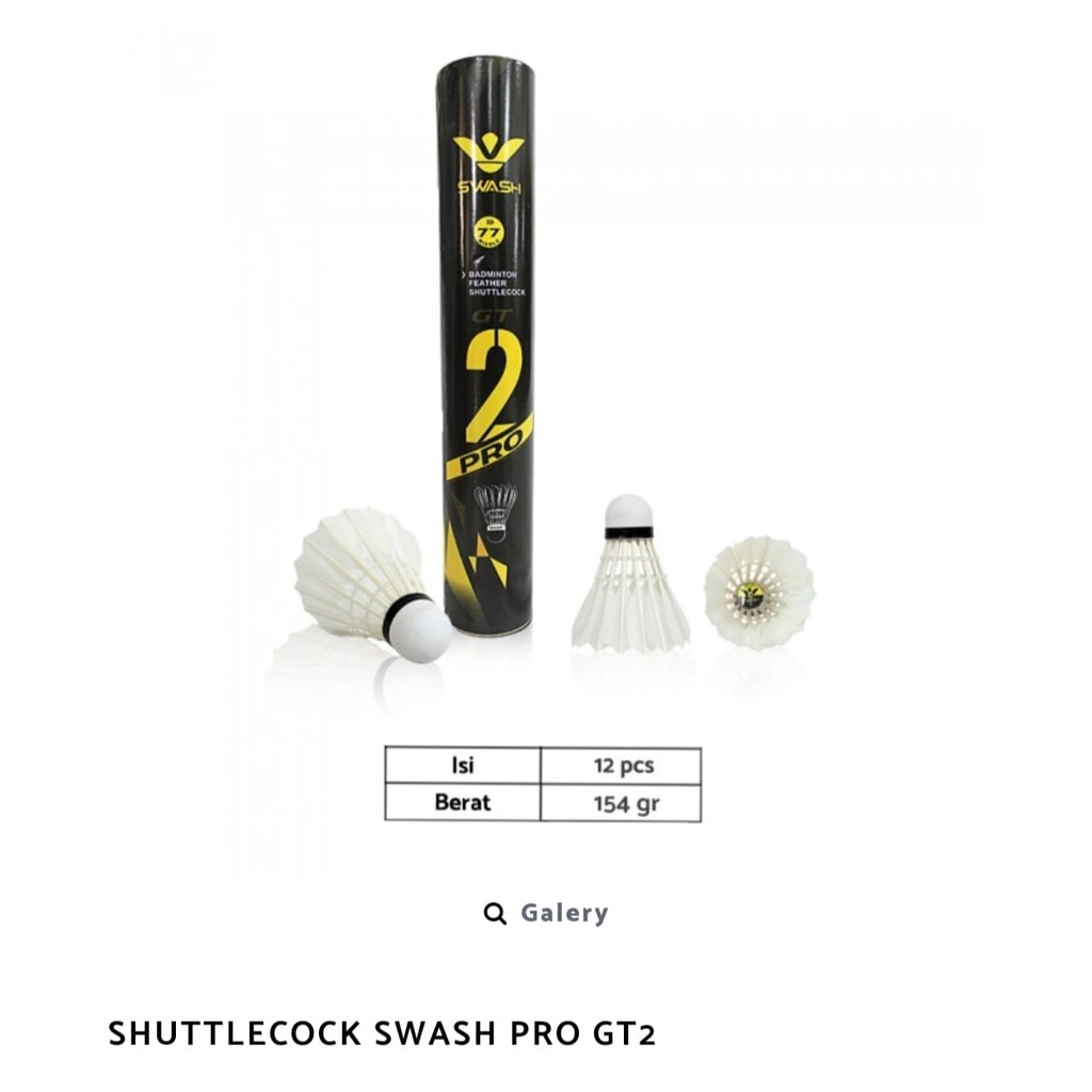 Jual SHUTTLECOCK BADMINTON GT2 PRO BULUTANGKIS KOK SWASH COCK | Shopee ...