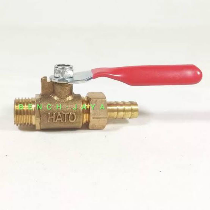 Jual Air Cock 1/4 kran Angin Kompresor 1/4 Inch Kuningan HATO Stopkran ...