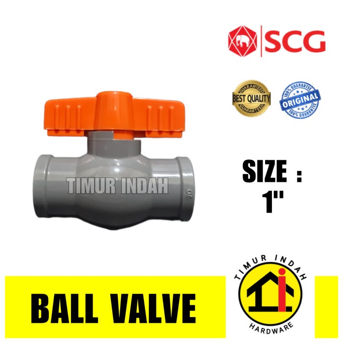 Jual Stop Kran 1" / Ball Valve 1" PVC - SCG | Shopee Indonesia