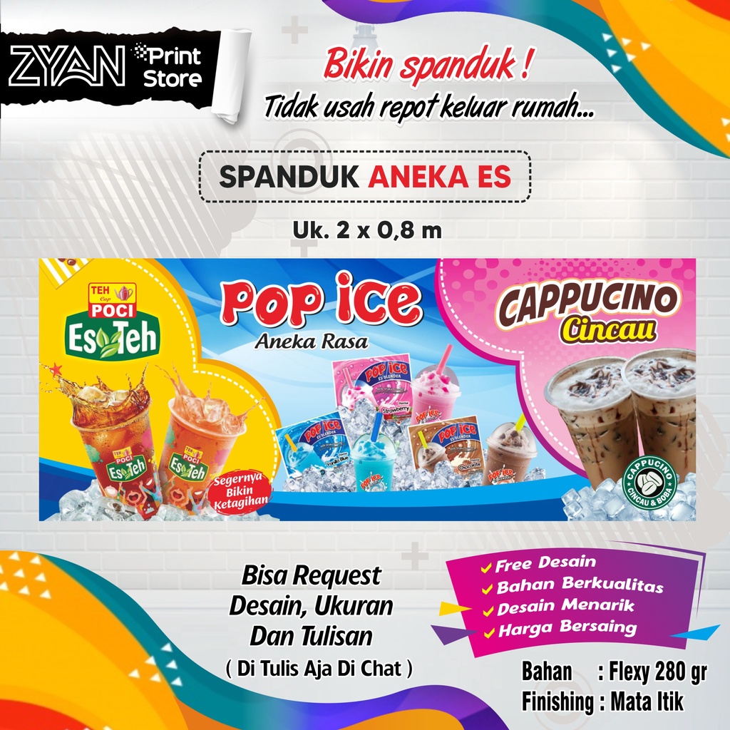 Jual SPANDUK BANNER HIASAN ES TEH | Shopee Indonesia