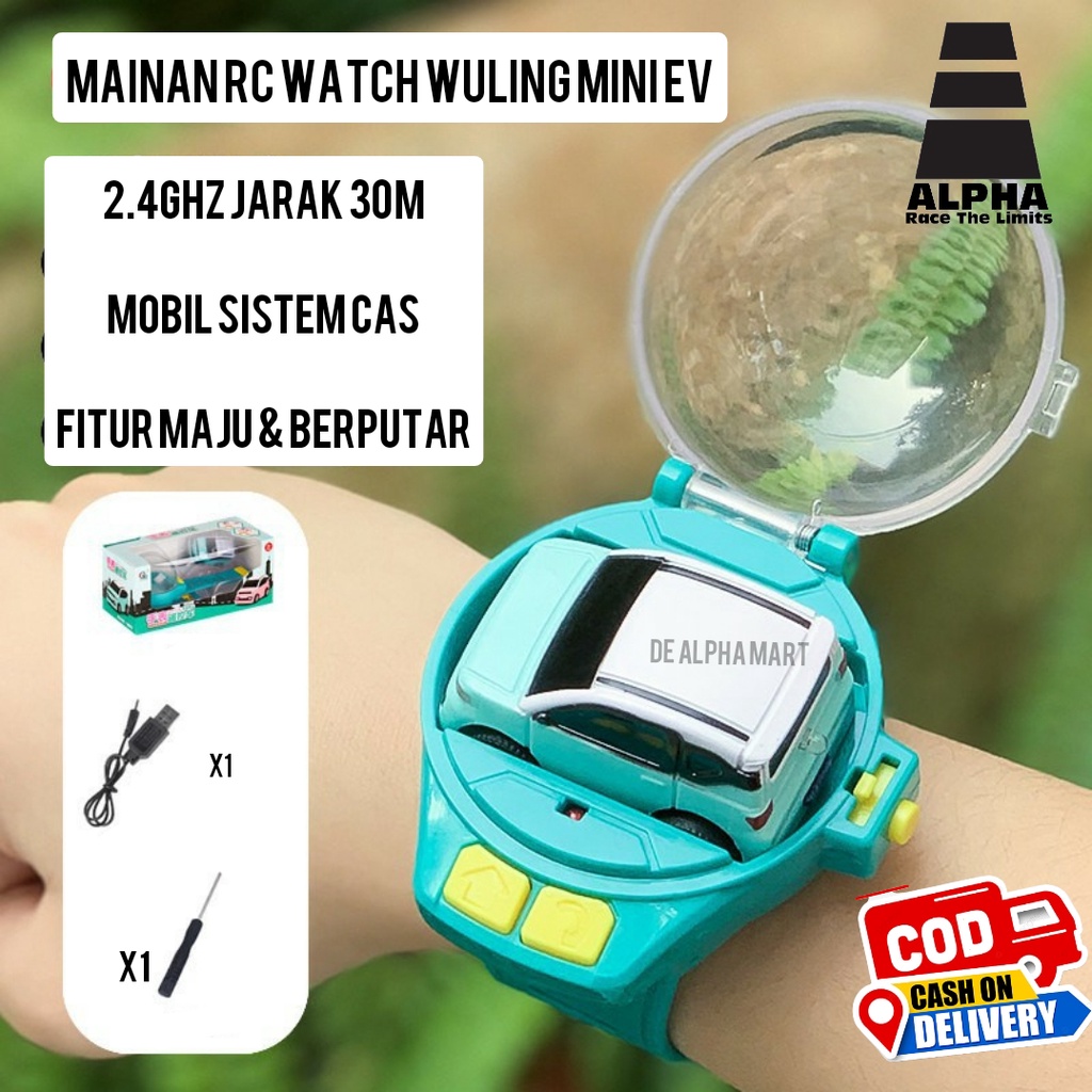 Jual Mobil Remote control jam tangan RC watch wuling mini ev miniatur ...