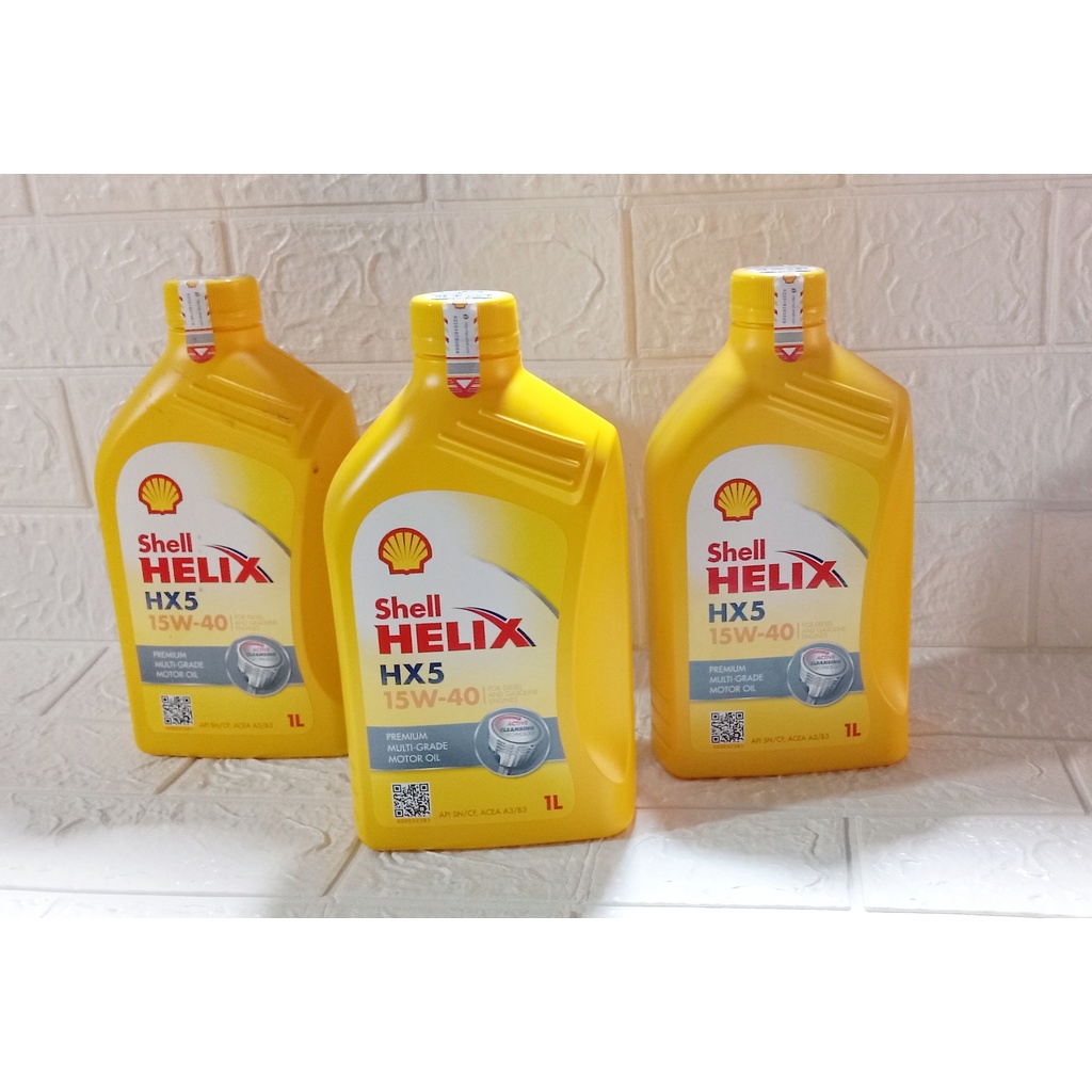 Jual SHELL HELIX HX5 15W-40 1L PREMIUM MULTI-GRADE MOTOR OIL | Shopee ...
