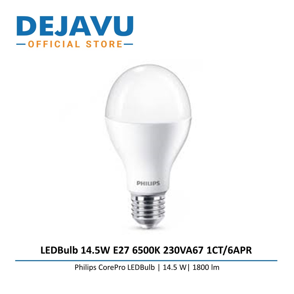 Jual Lampu PHILIPS LEDBulb 14.5W E27 6500K 230VA67 1CT/6APR | Shopee Indonesia
