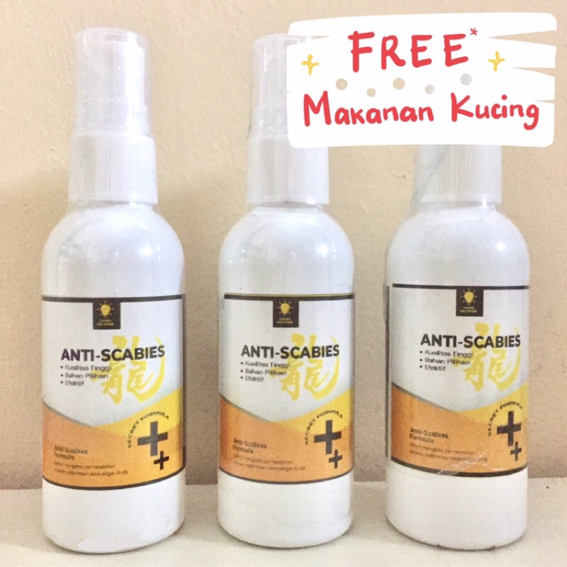 Jual Obat Scabies Kucing Semprot Spray Anti Scabies 60 ml | Shopee ...