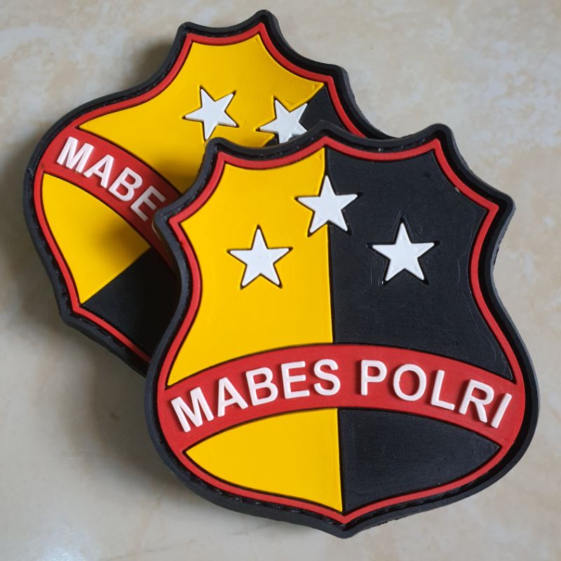 Jual patch rubber logo mabes polri - polisi - rubber patch logo mabes ...