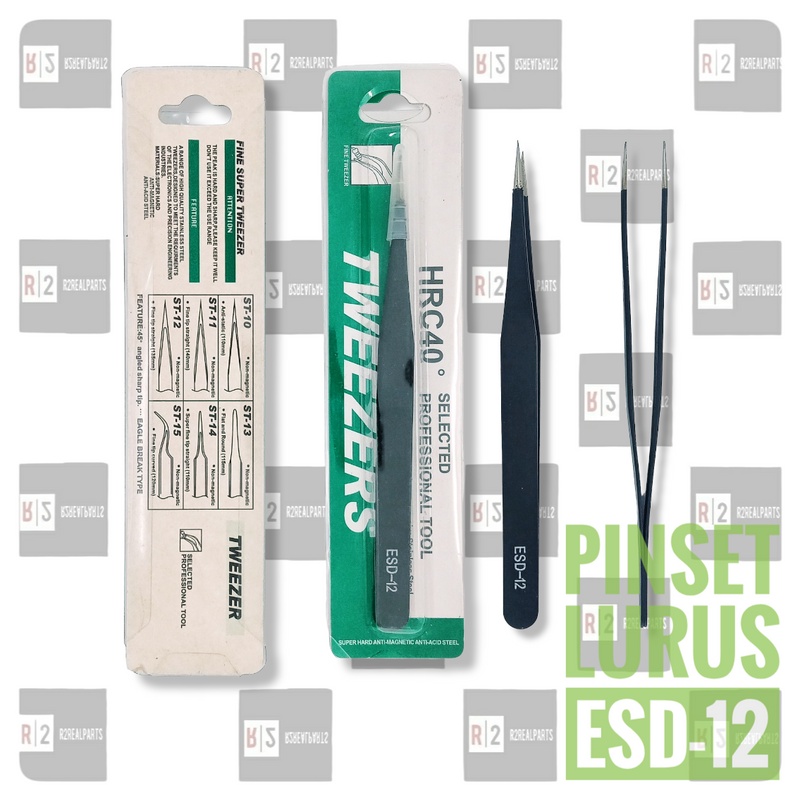 Jual Pinset Tweezer Lurus Lancip Runcing ESD-12 | Shopee Indonesia