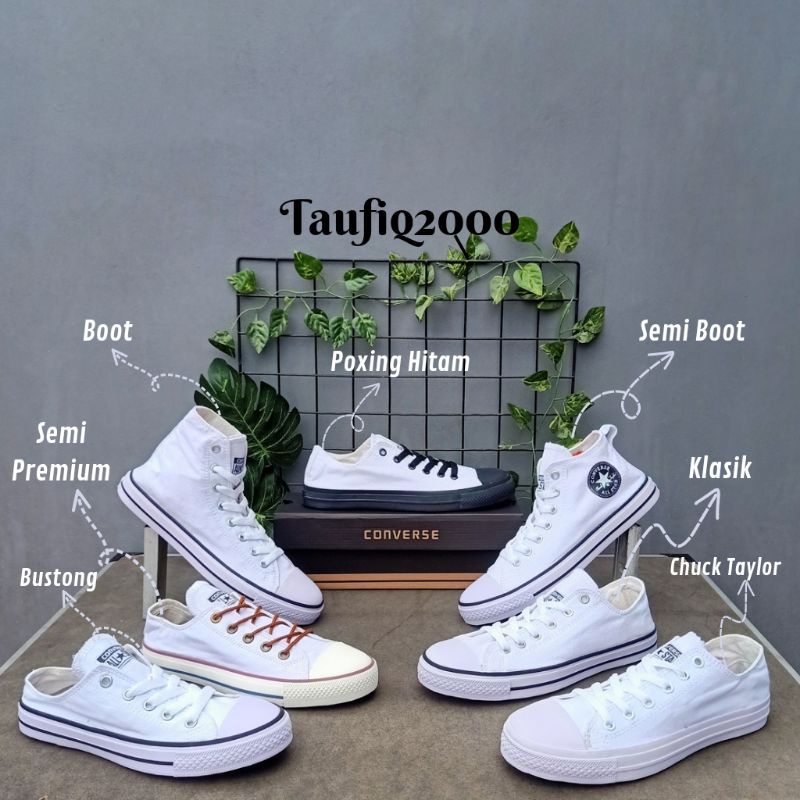 Jual Sepatu Converse All Star Sneakers Combinasi warna Putih | Shopee ...