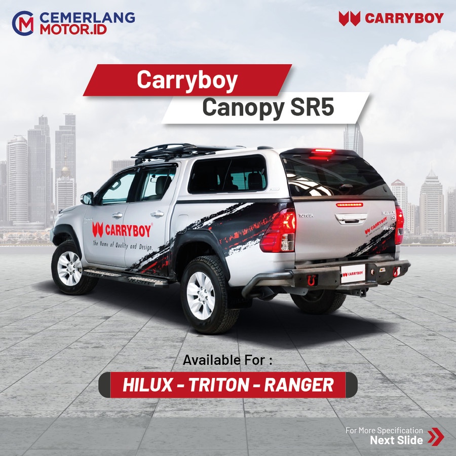 Jual Tutup Cover Bak Belakang FORD RANGER T6 T7 CARRYBOY CANOPY SR5 ...