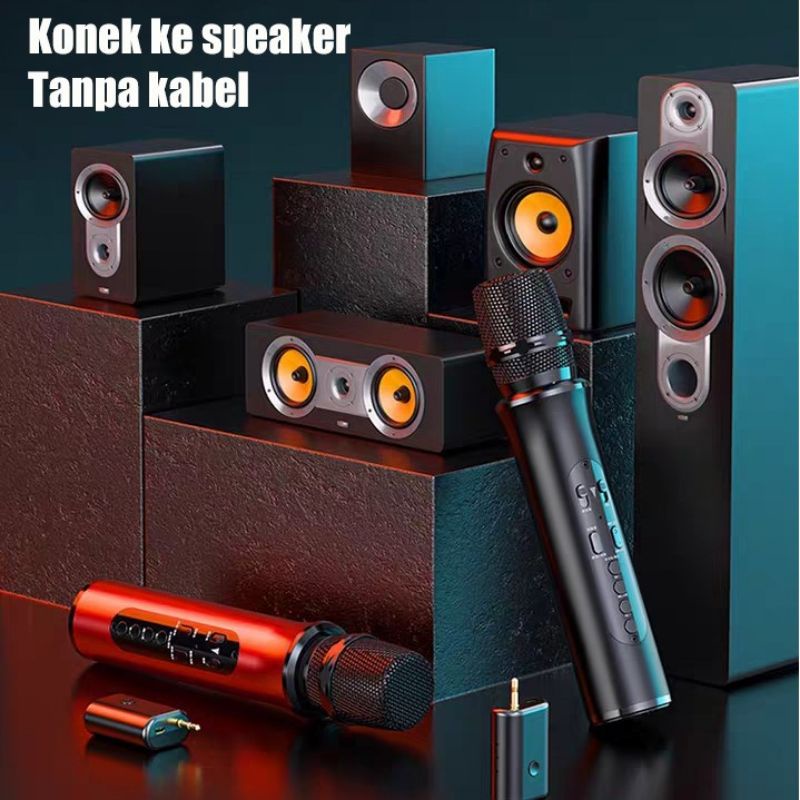 Jual Mic Bluetooth K6L Wireless Microphone Karaoke Player UHF Konektor ...